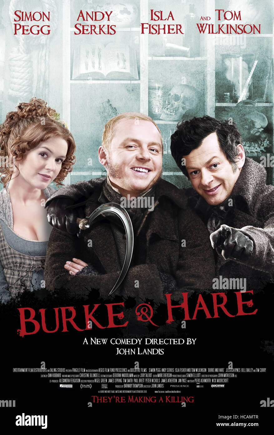 BURKE AND HARE, l-r: Isla Fisher, Simon Pegg, Andy Serkis on US poster ...