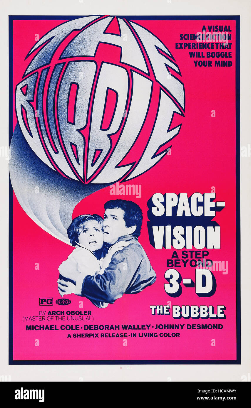 THE BUBBLE, US poster, from left: Deborah Walley, Michael Cole, 1966 ...