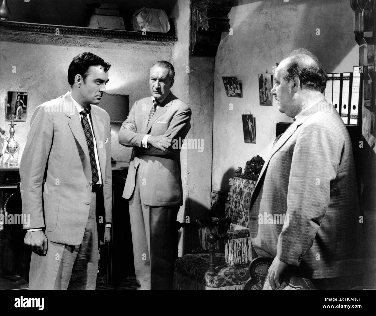 CAIRO, from left: Richard Johnson, George Sanders, Eric Pohlmann, 1963 ...