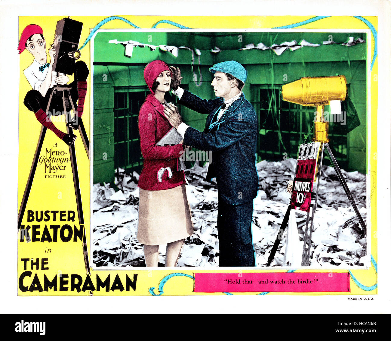 THE CAMERAMAN, lobbycard, from left: Marceline Day, Buster Keaton, 1928 ...