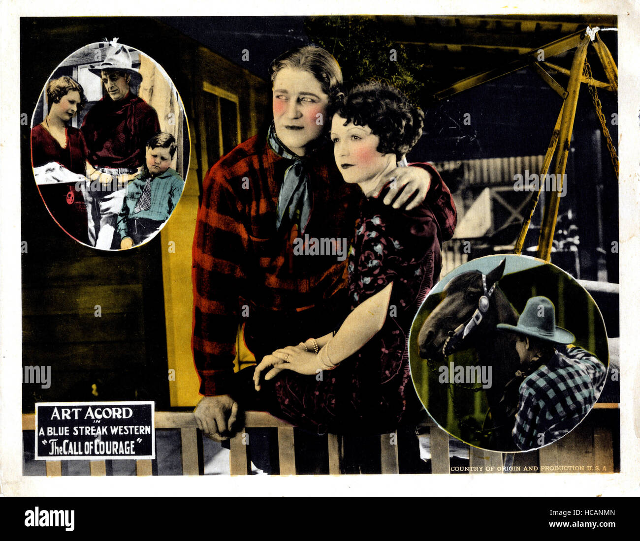 THE CALL OF COURAGE, from left, Art Acord, Olive Hasbrouck, Turner ...