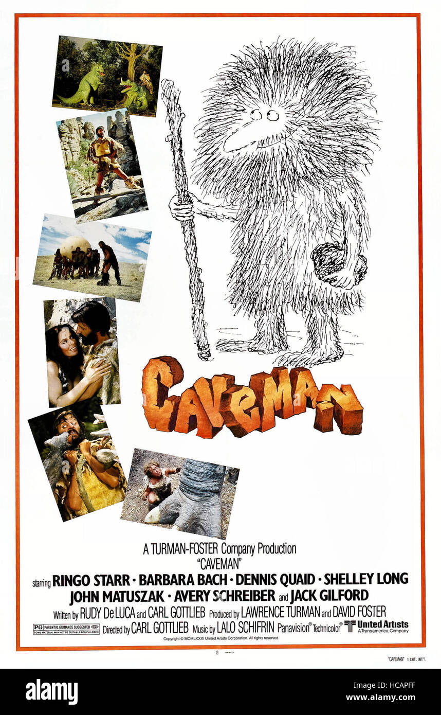 CAVEMAN, US poster, Ringo Starr (2nd from bottom), 1981, © United ...