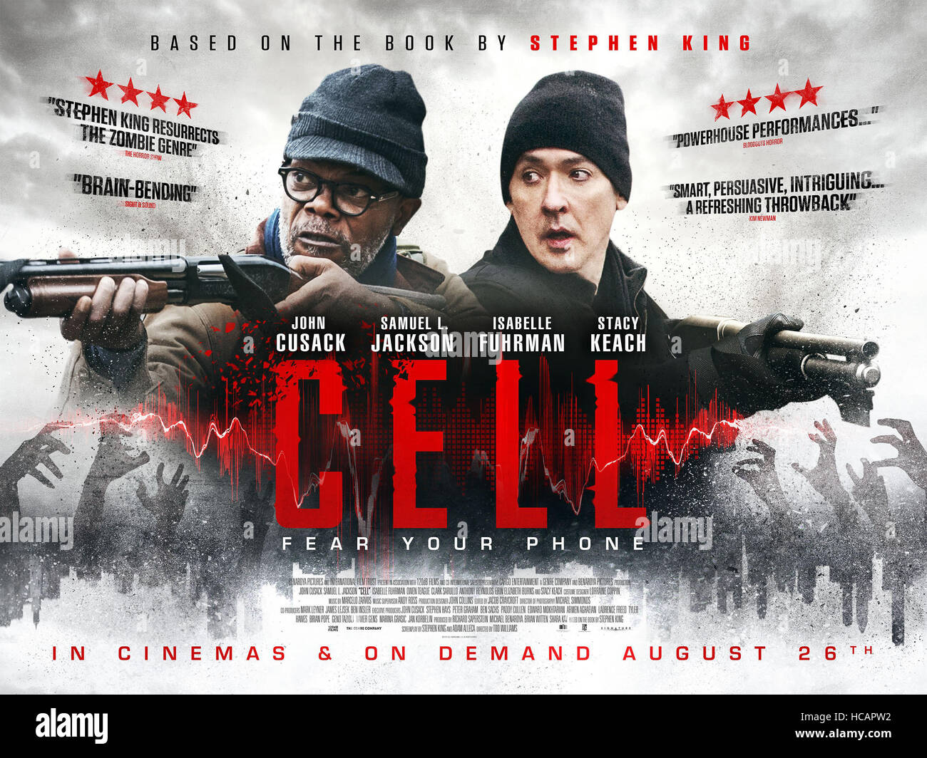 CELL, British poster art, from left, Samuel L. Jackson, John Cusack ...
