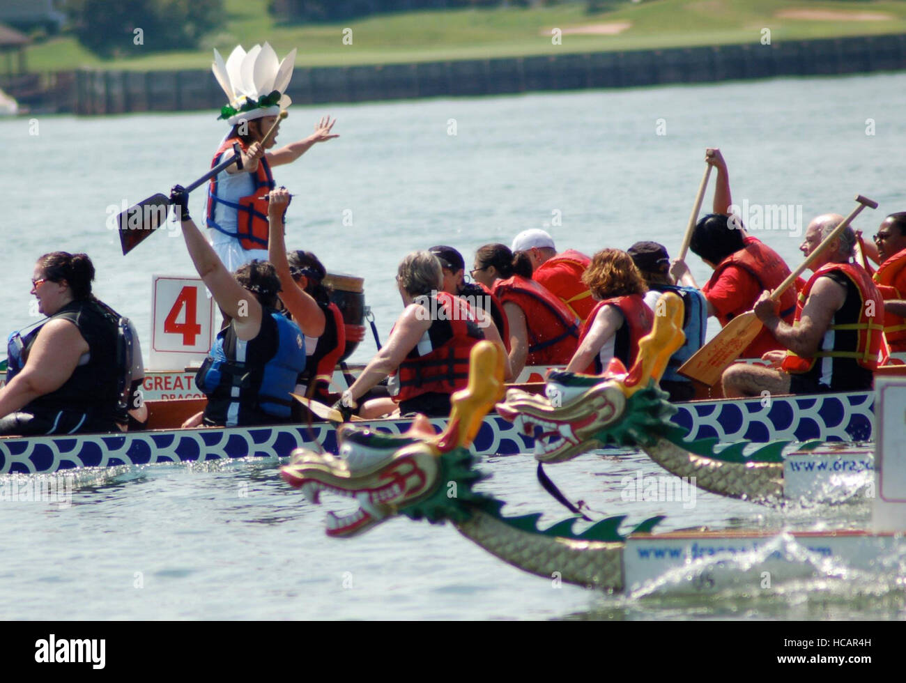 AWAKEN THE DRAGON, Dragon Boat Charleston celebrating win at the ...