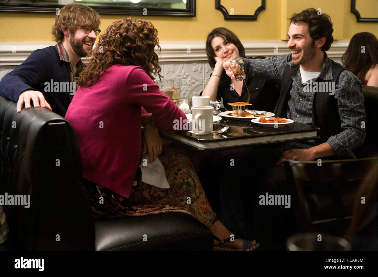 AWAY WE GO, from left: John Krasinski, Maya Rudolph, Melanie Lynskey ...