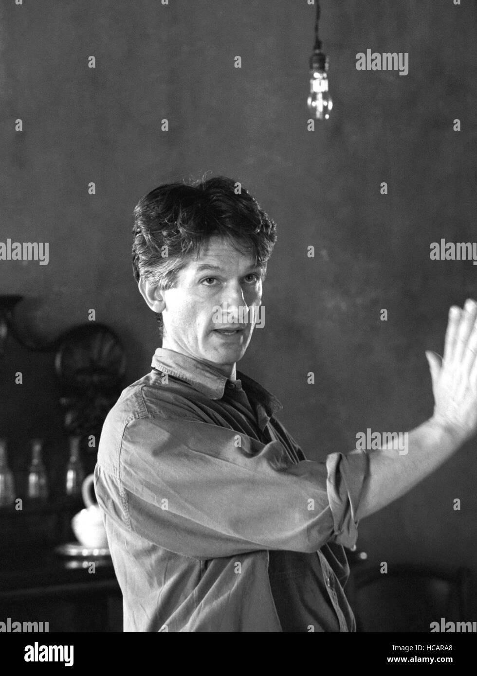 Director Michael MacKenzie on the set of BARONESS AND THE PIG, 2002 ...