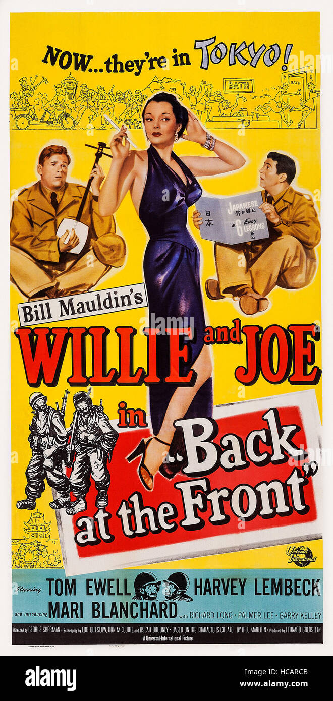 BACK AT THE FRONT, poster art, l-r: Harvey Lembeck, Mari Blanchard, Tom ...