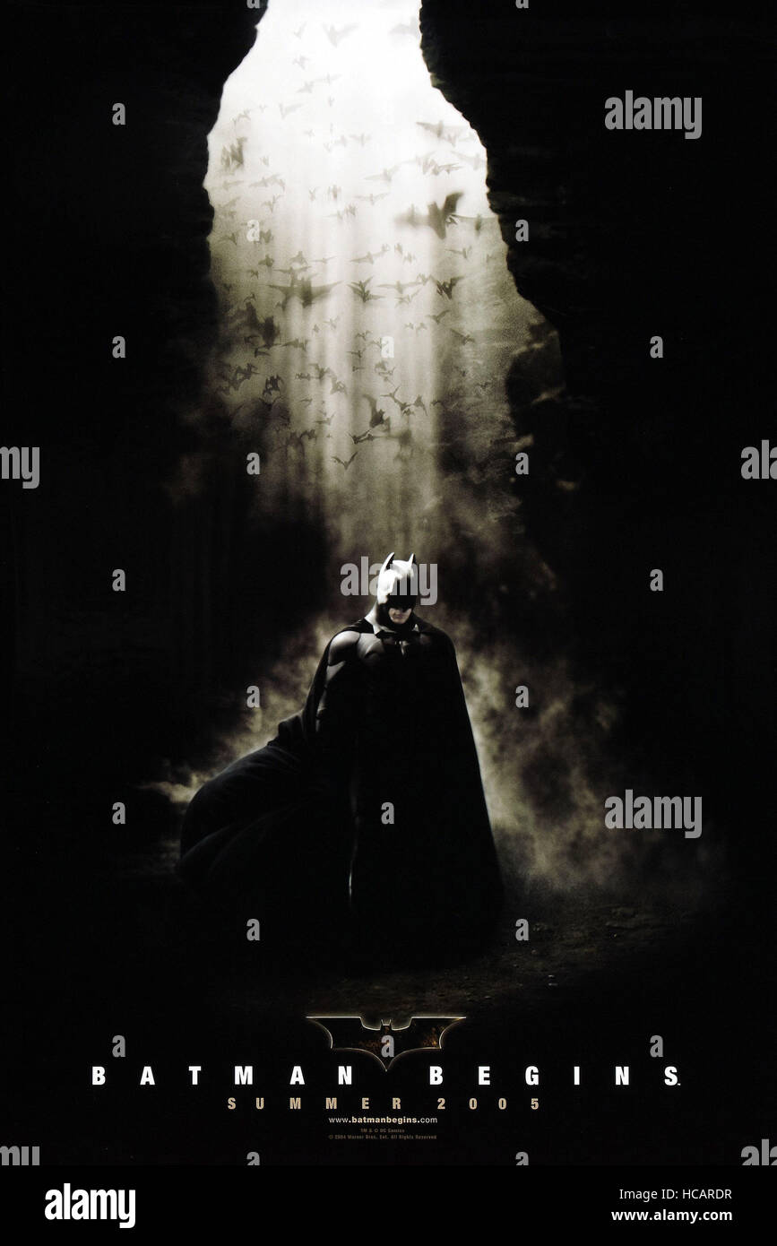 BATMAN BEGINS, US advance poster art, Christian Bale, 2005. © Warner ...