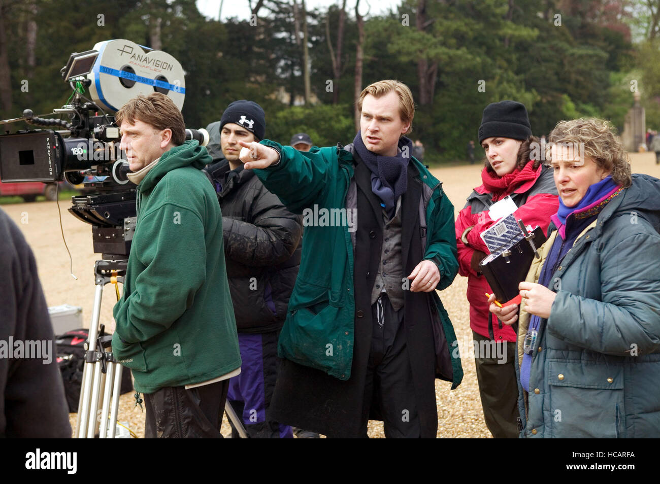 BATMAN BEGINS, director Christopher Nolan on set, 2005, (c) Warner ...
