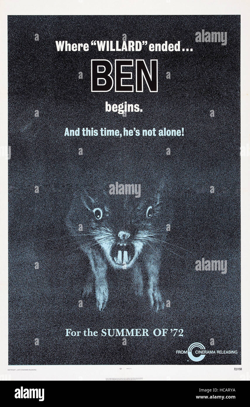BEN, poster art, 1972 Stock Photo - Alamy