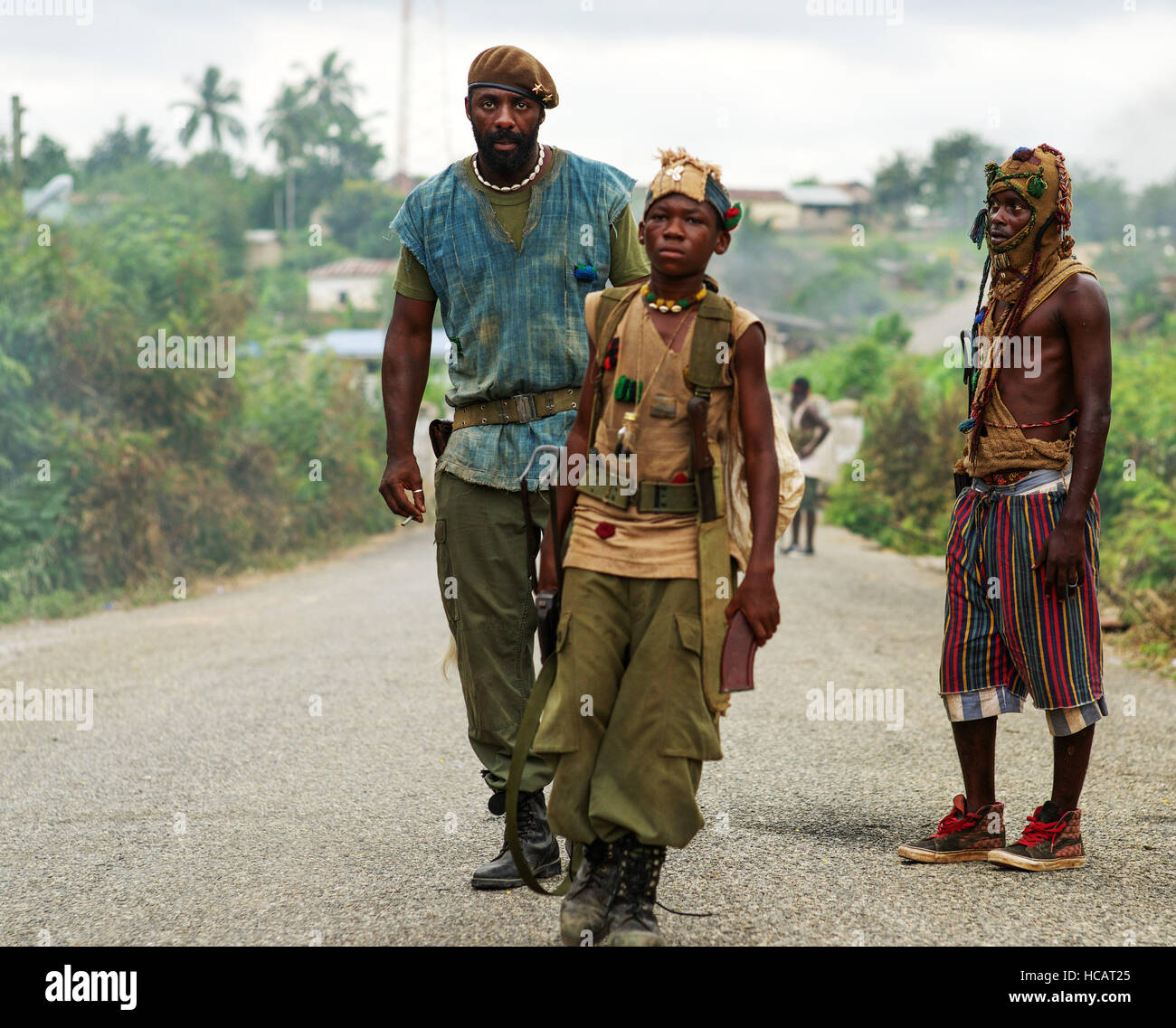 BEASTS OF NO NATION, front, from left: Idris Elba, Abraham Attah, 2015 ...