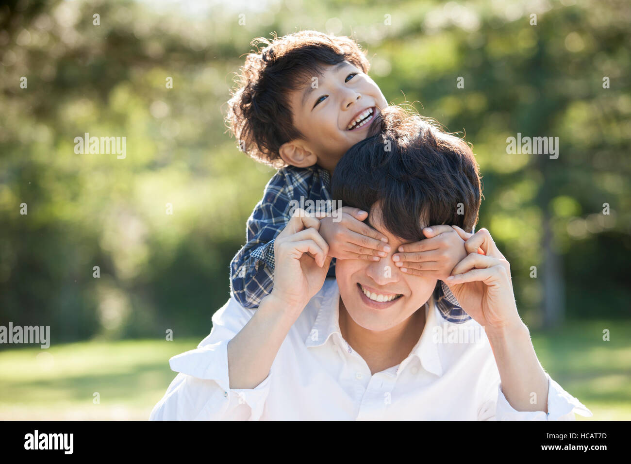 Father and boy relaxing hi-res stock photography and images - Alamy