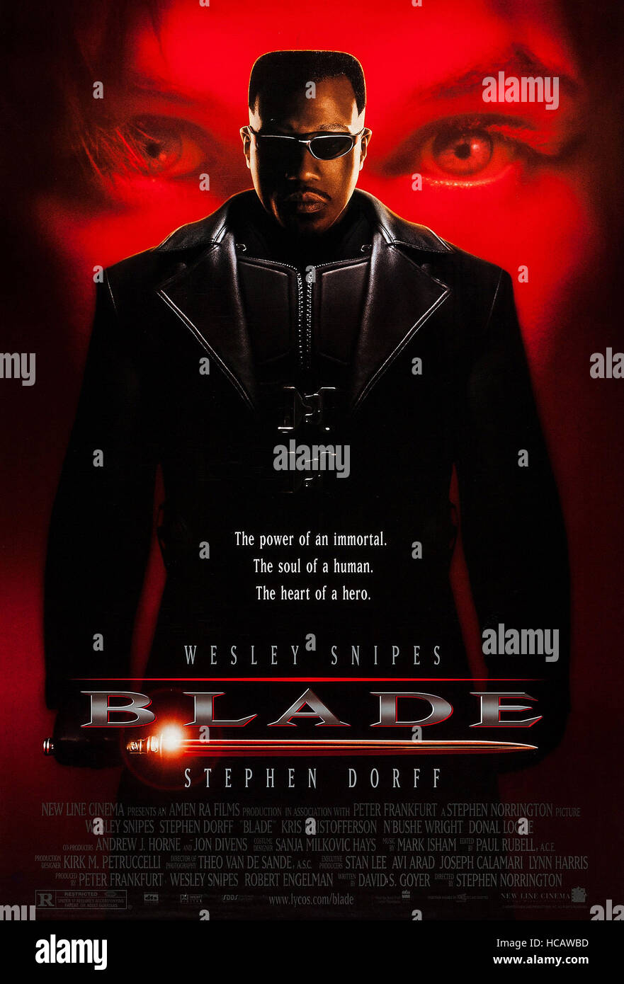 BLADE, US poster art, Wesley Snipes, 1998. ©New Line Cinema/courtesy ...