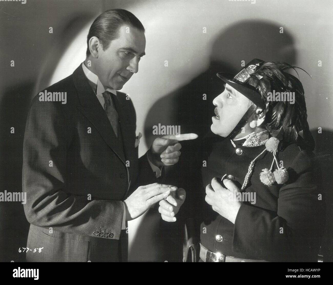 THE BLACK CAT, from left: Bela Lugosi, Henry Armetta, 1934 Stock Photo ...