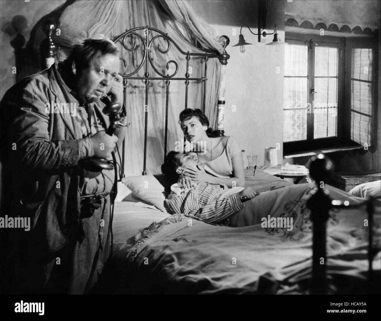 THE BRIBE, from left: Charles Laughton, John Hodiak, Ava Gardner, 1949 ...