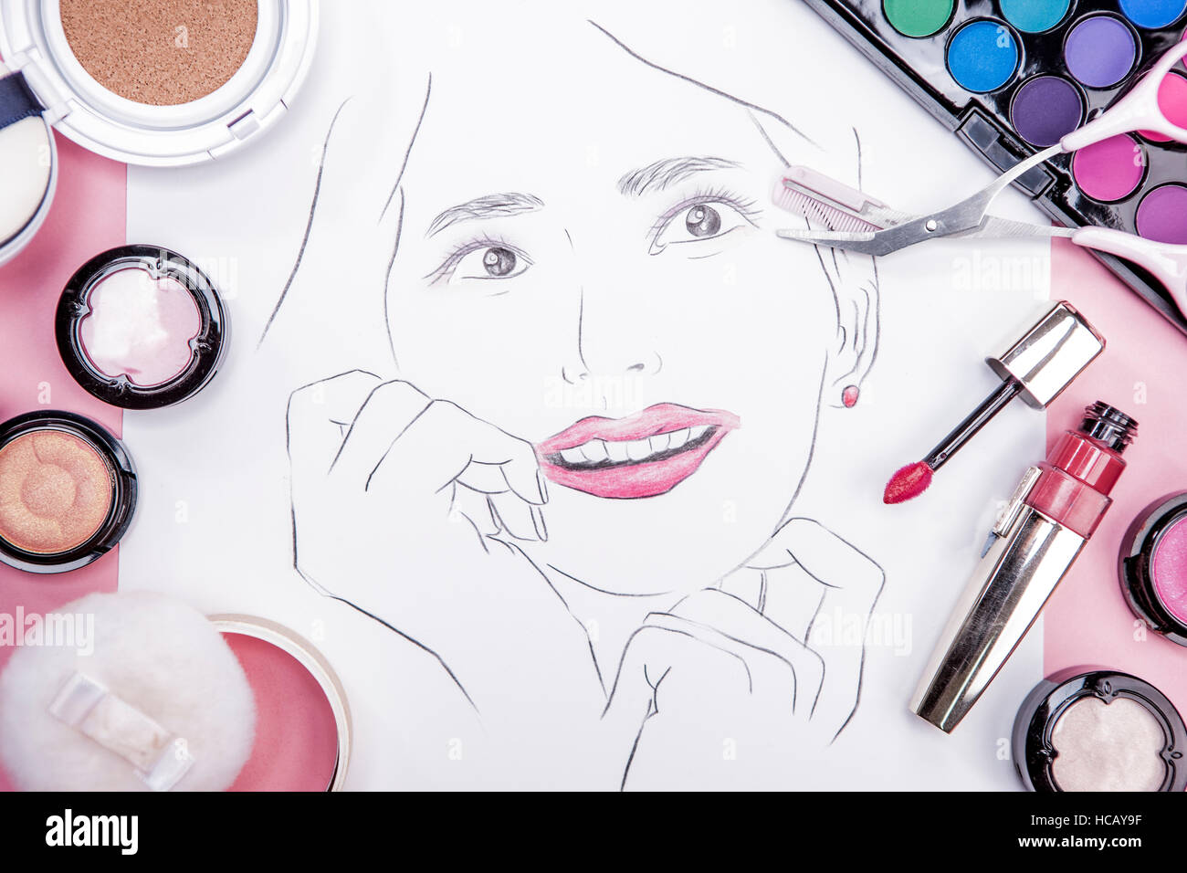 Cosmetic female products hi-res stock photography and images - Alamy