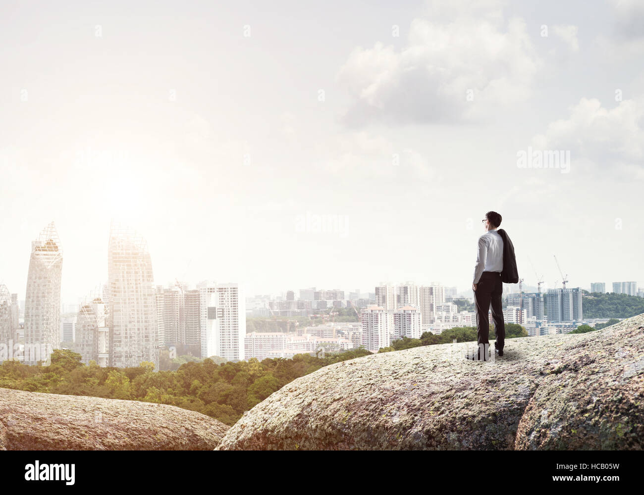 Achieving top of success Stock Photo - Alamy