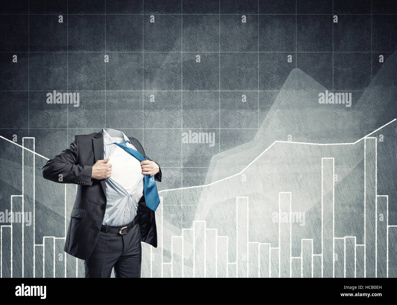 Headless super businessman Stock Photo - Alamy