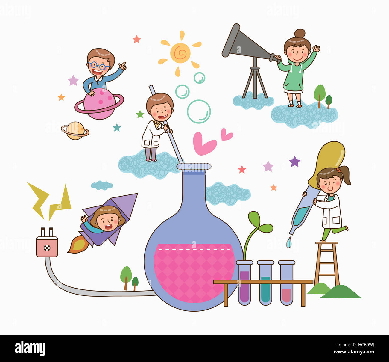 Illustration representing science education Stock Photo - Alamy