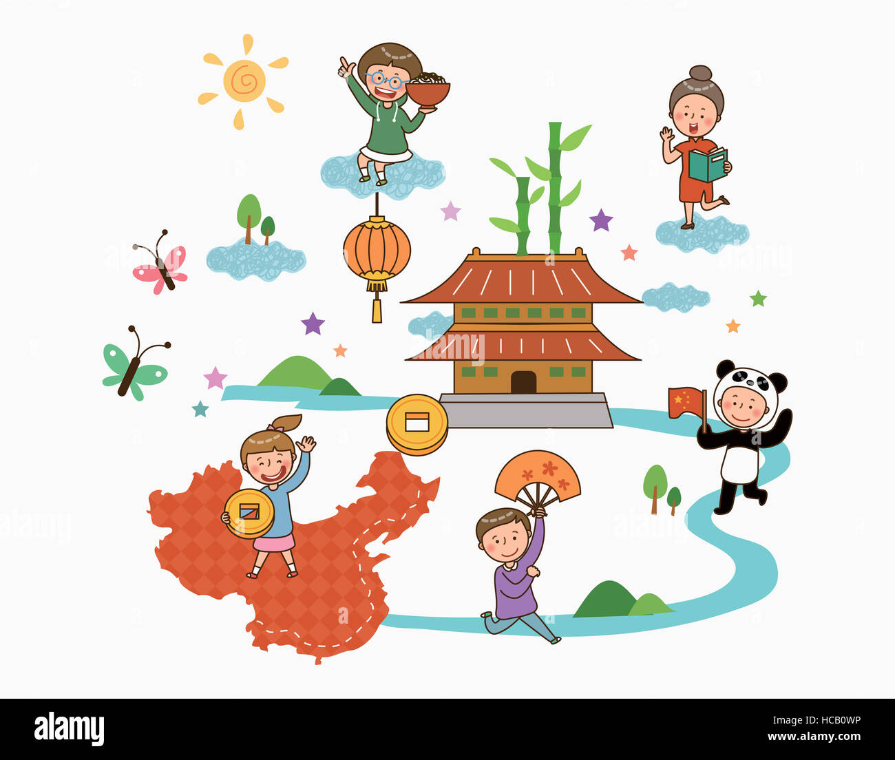Illustration representing Chinese education Stock Photo - Alamy