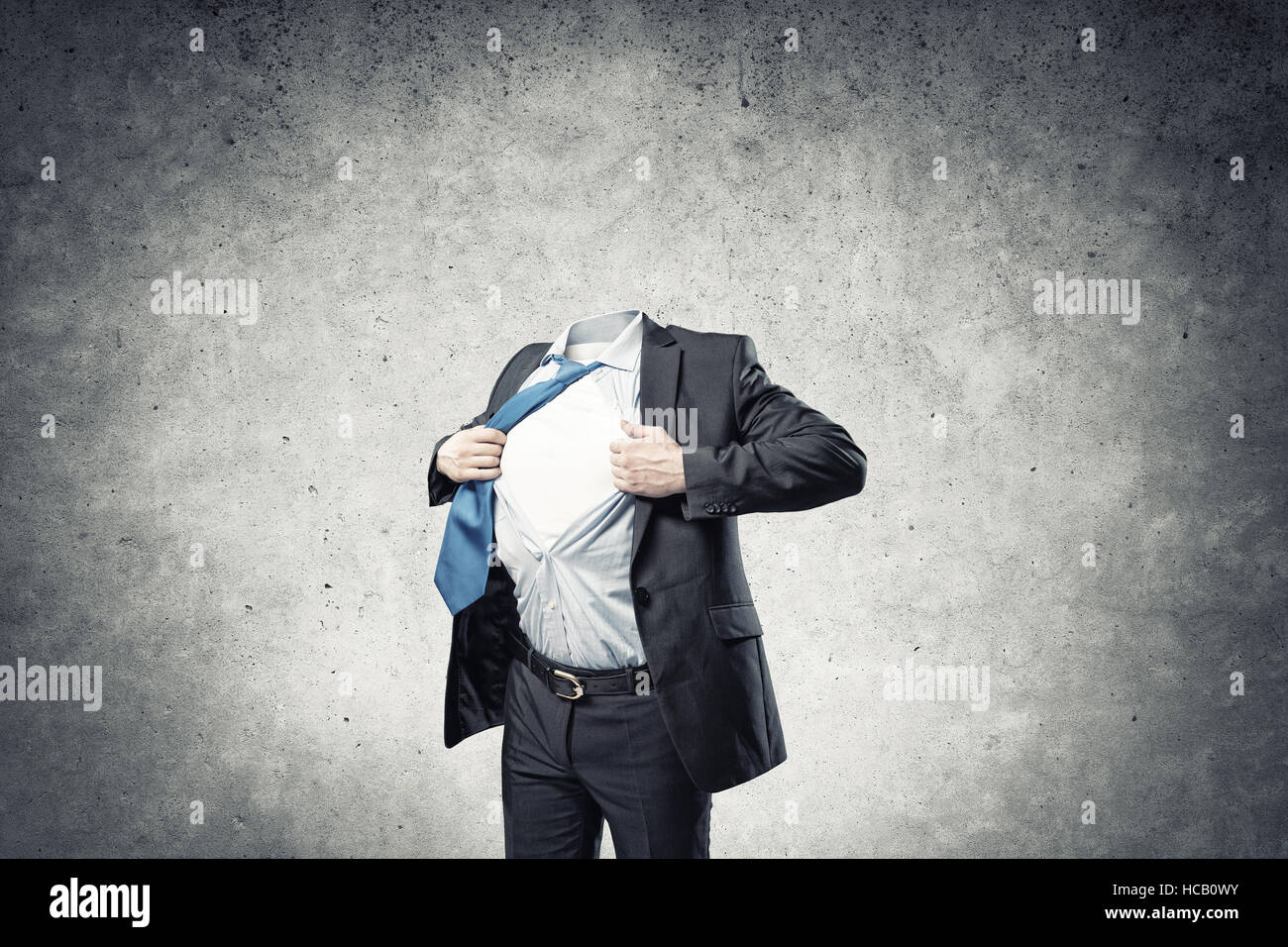 Headless super businessman Stock Photo - Alamy
