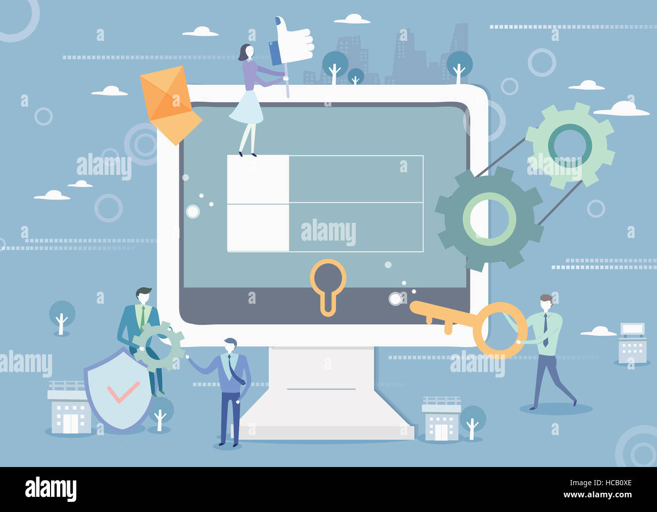 Illustration representing information security Stock Photo - Alamy