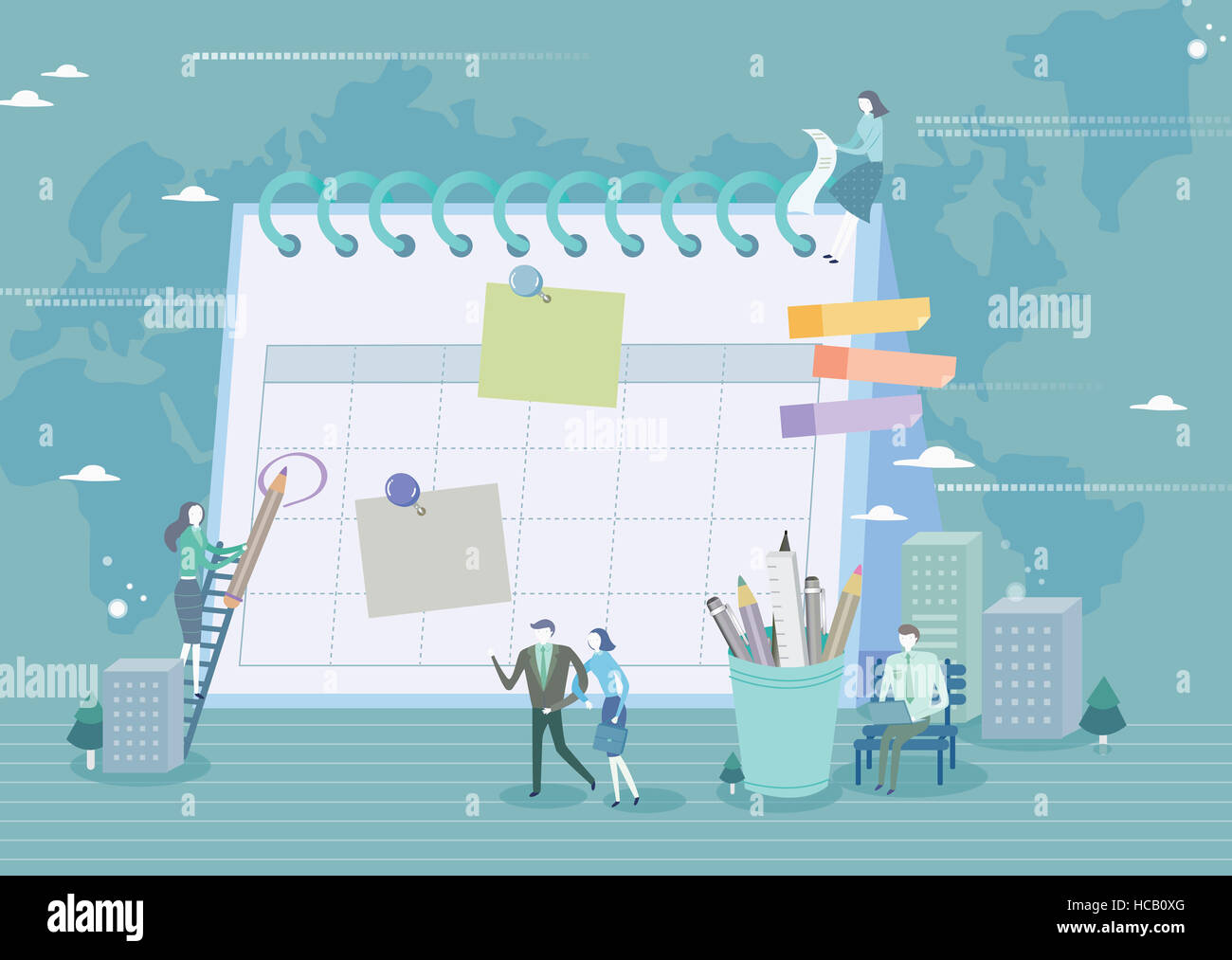 Successful business schedule Stock Photo - Alamy