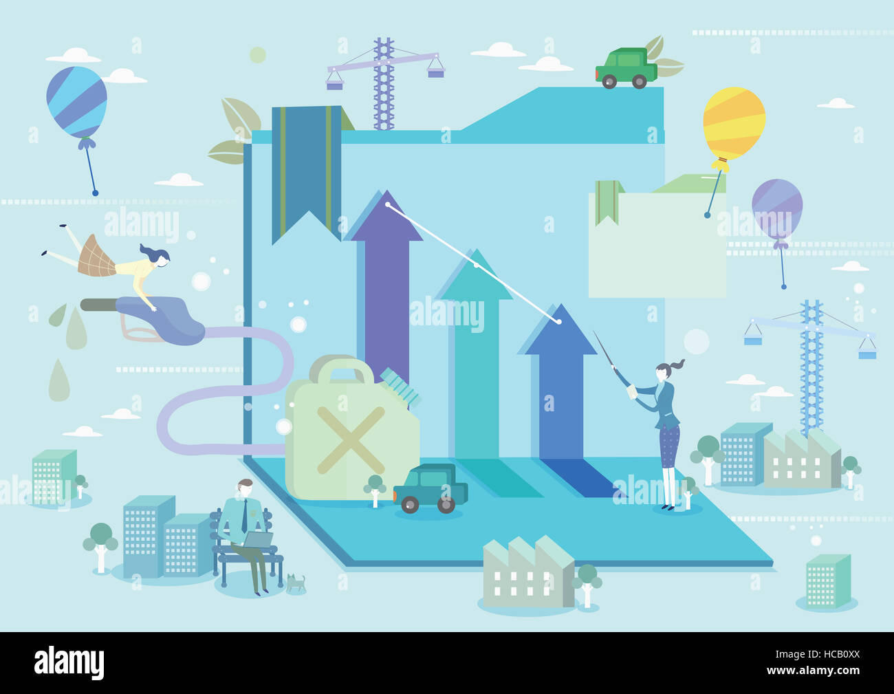 Illustration representing successful business Stock Photo - Alamy