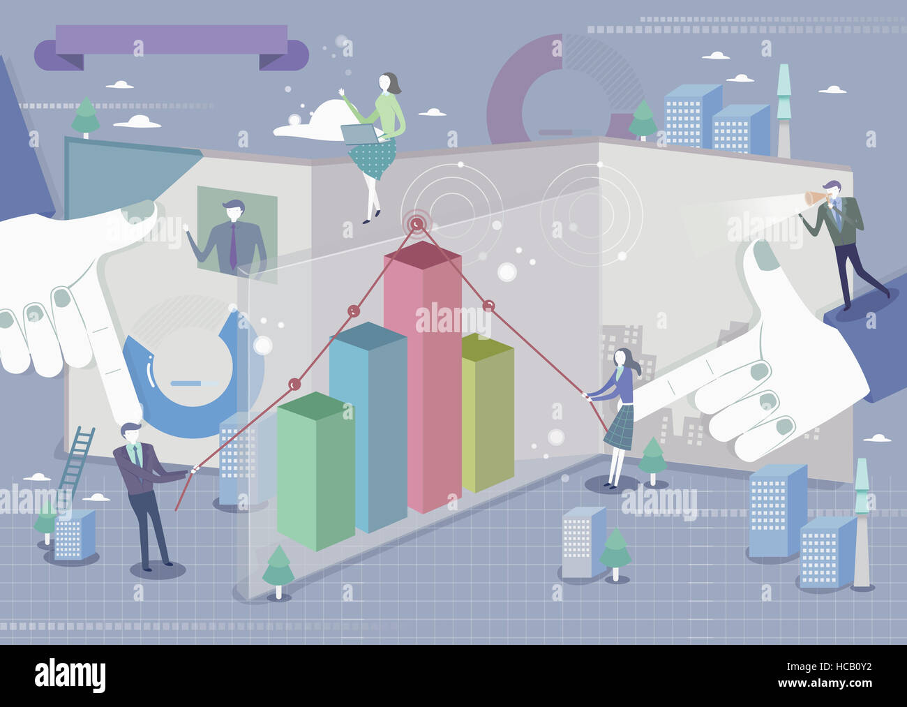 Illustration representing successful business Stock Photo - Alamy