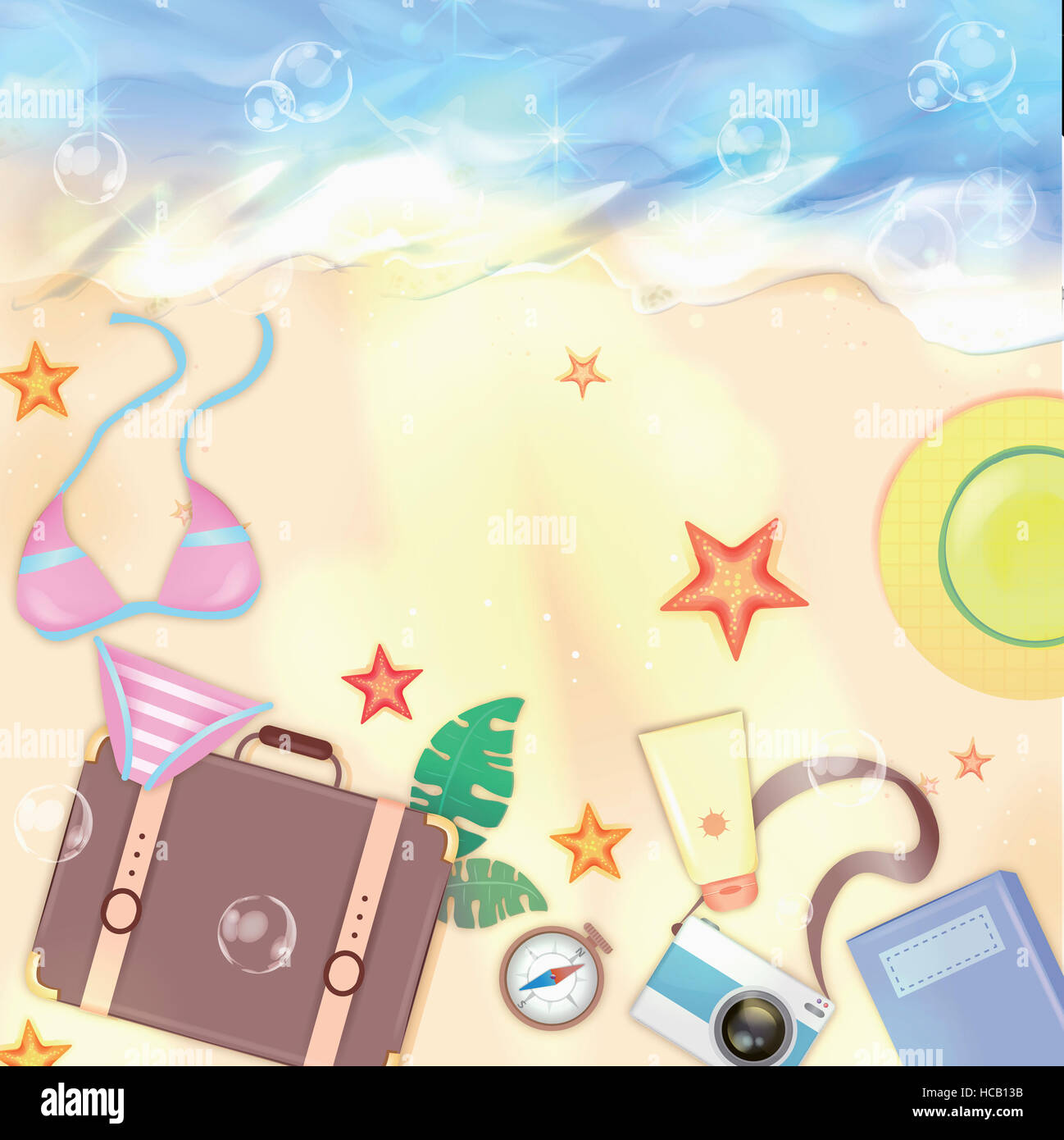 Background of summer vacation Stock Photo - Alamy