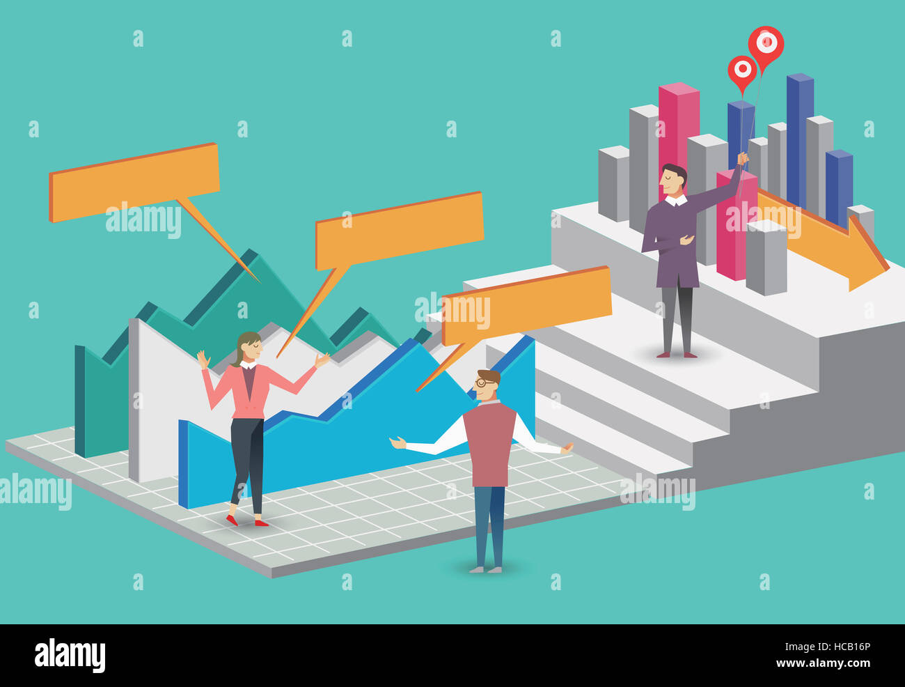 Illustration representing successful business Stock Photo - Alamy