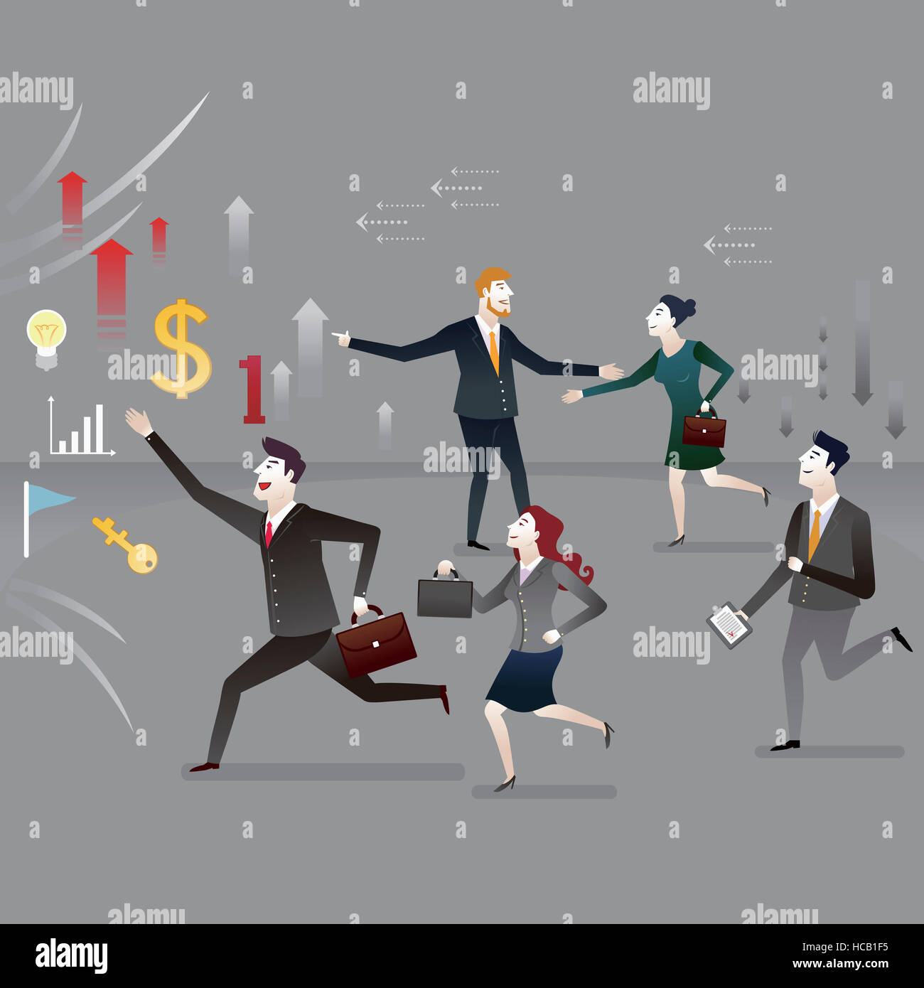 Business people running Stock Photo - Alamy
