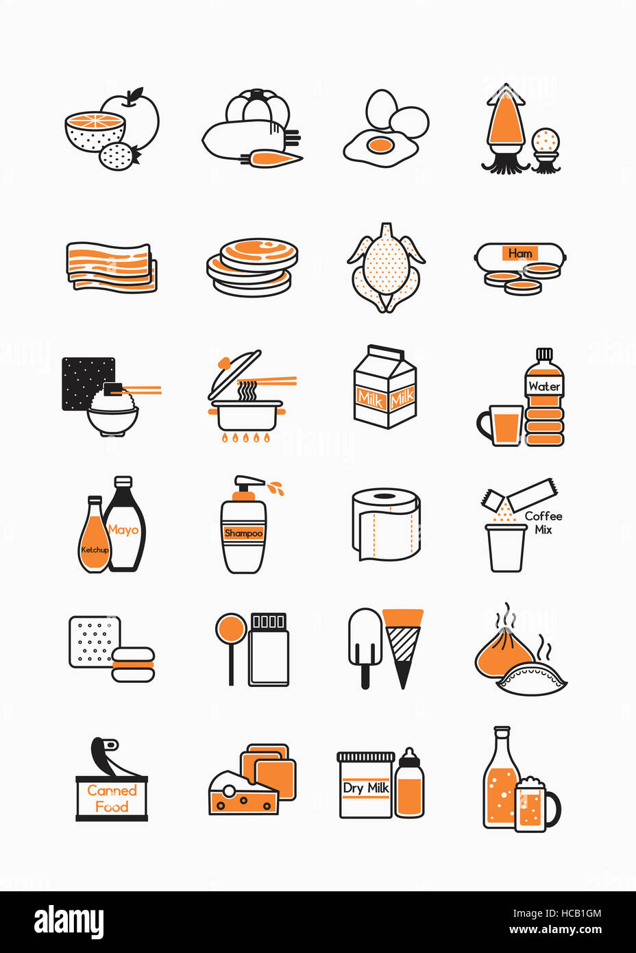 Various line icons Stock Photo - Alamy