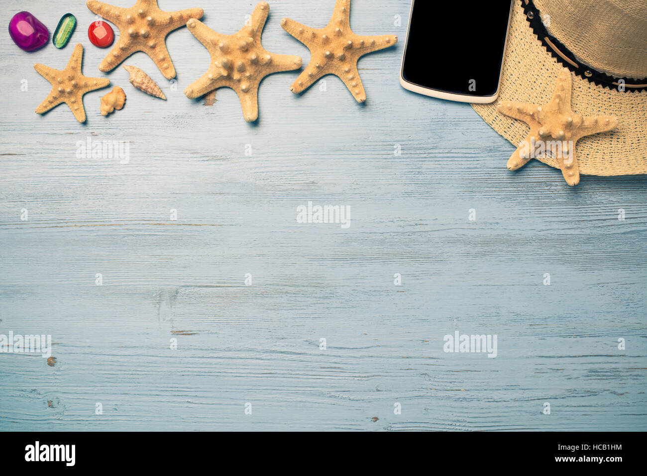Summer objects for vacation Stock Photo - Alamy