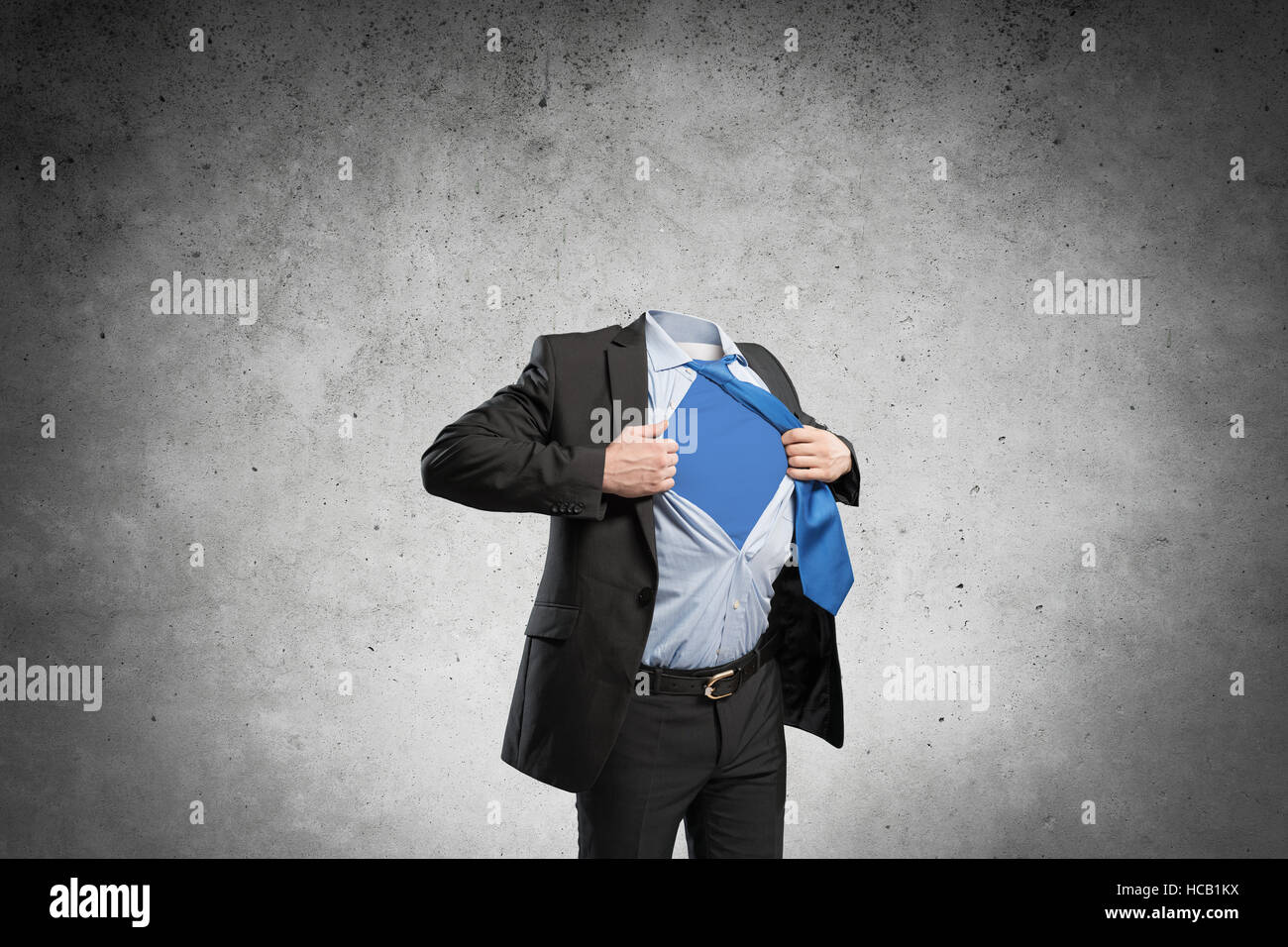 Headless super businessman Stock Photo - Alamy