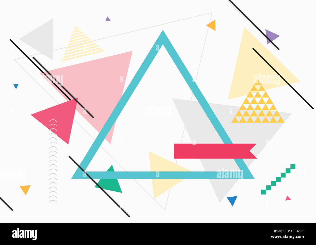 Typographic geometric triangles Stock Photo - Alamy