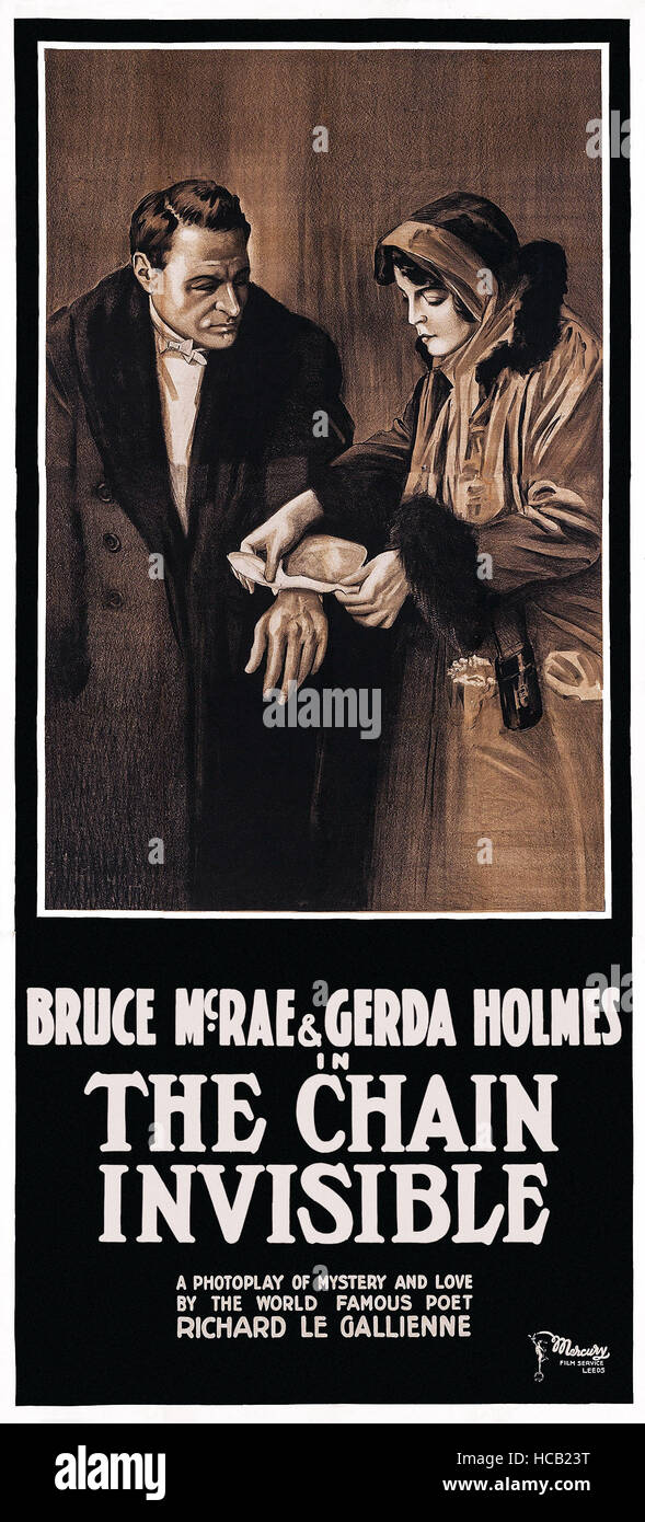 THE CHAIN INVISIBLE, US poster art, from left: Bruce McRae, Gerda ...