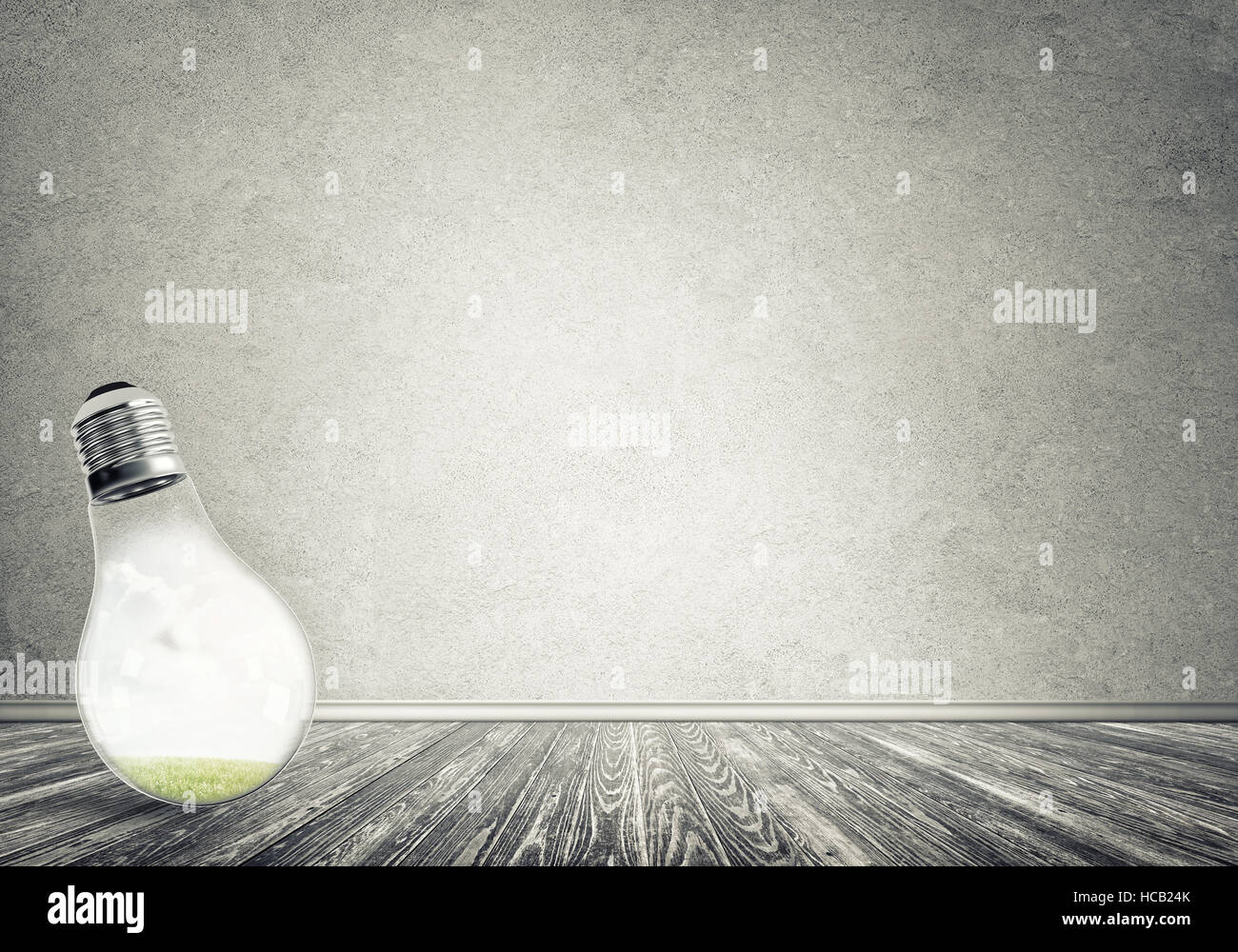 Light bulb in room Stock Photo - Alamy