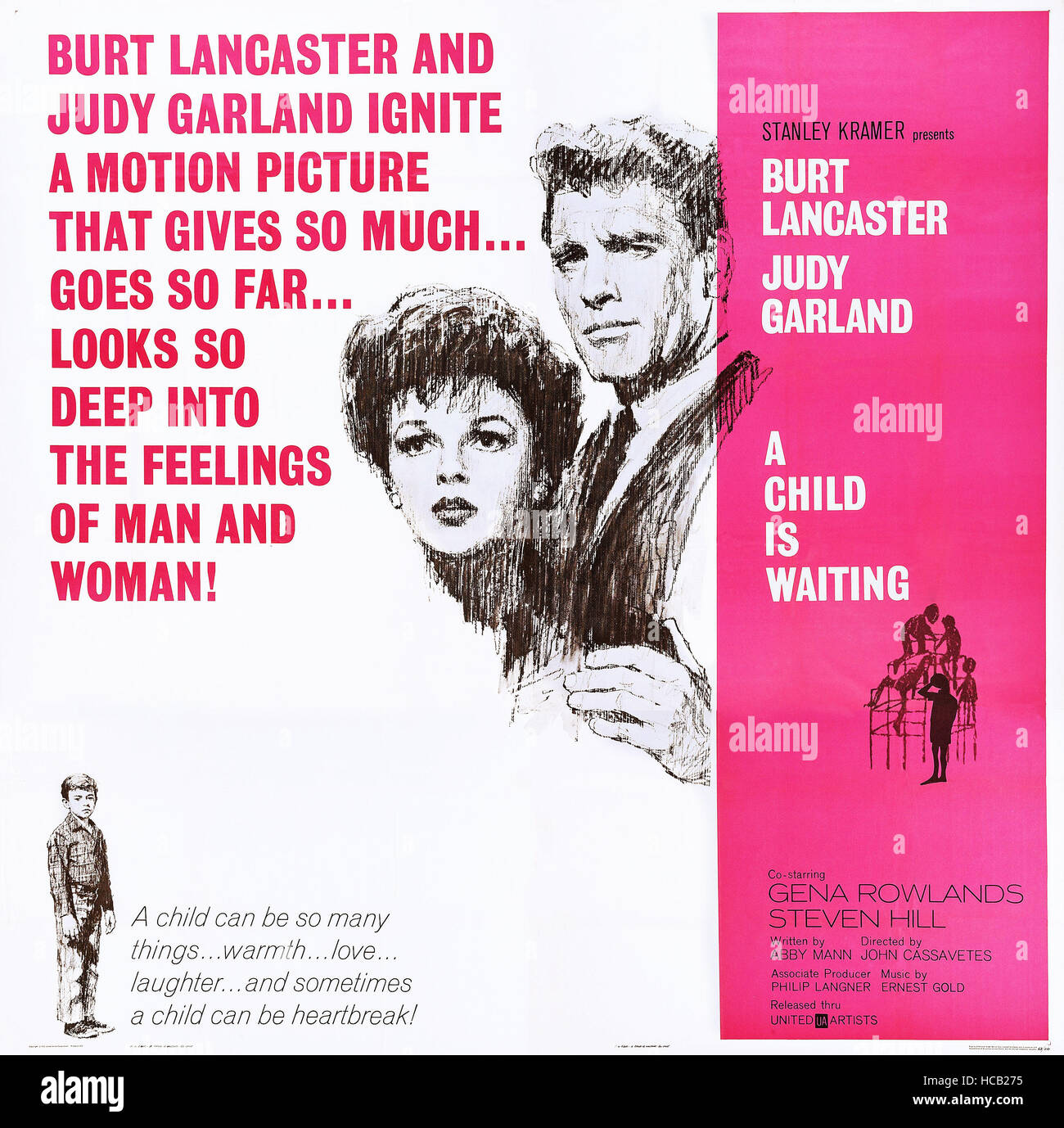 A CHILD IS WAITING, top l-r: Judy Garland, Burt Lancaster, bottom ...