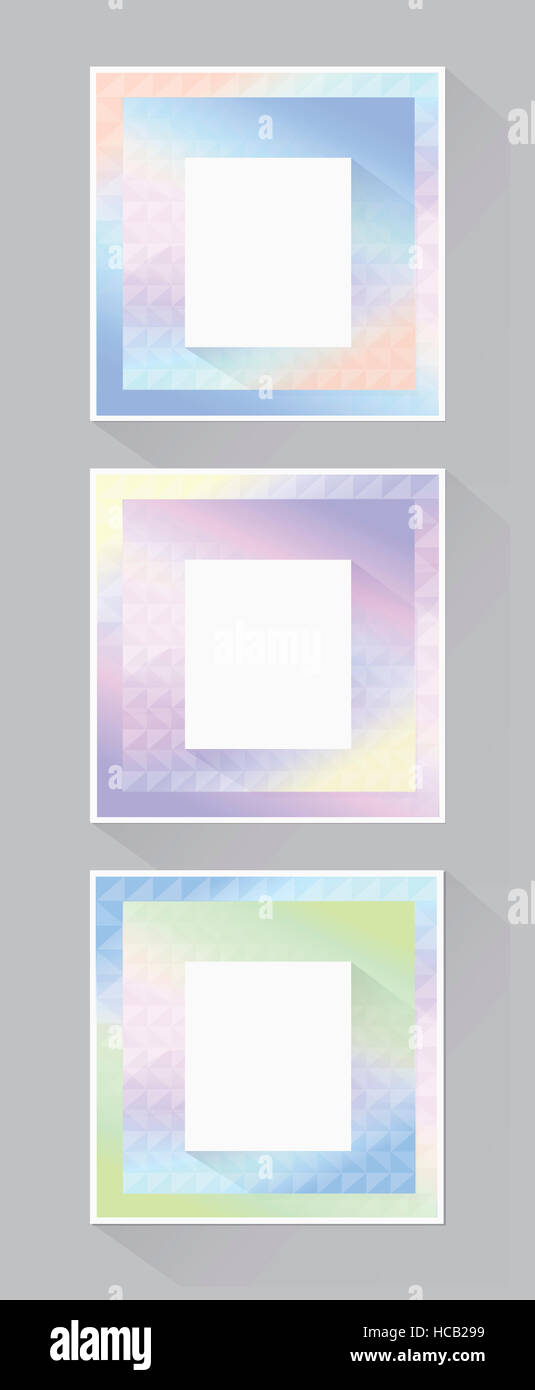 Squares with pastel gradation patterns Stock Photo - Alamy