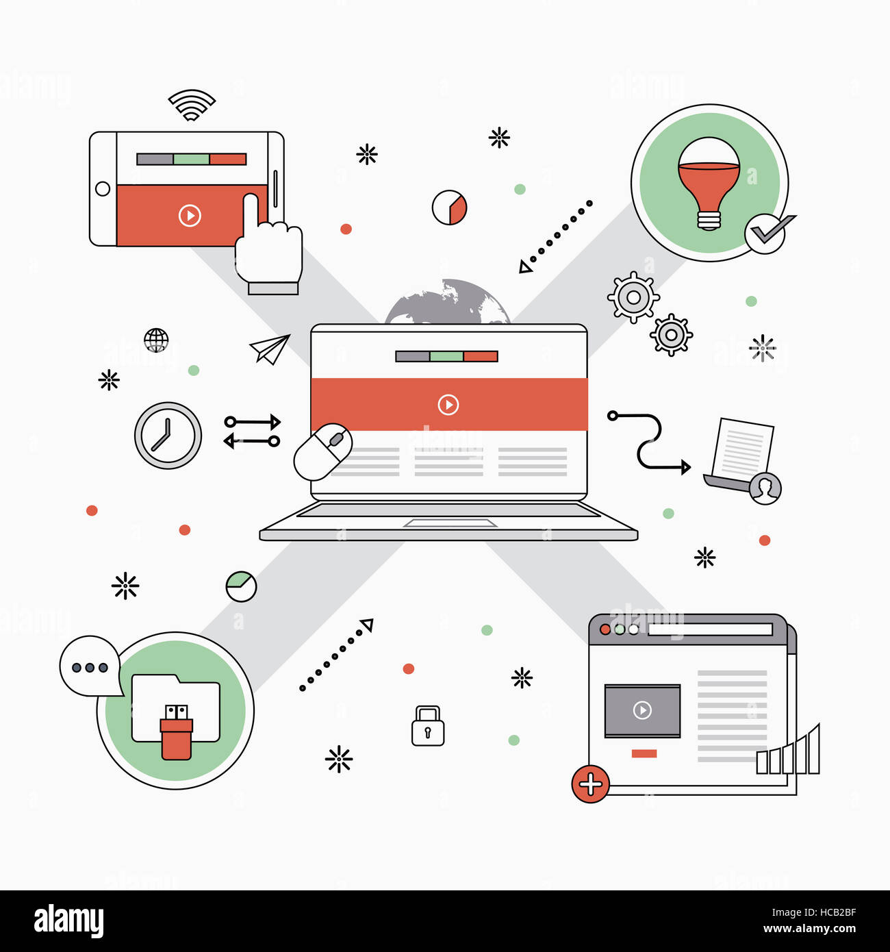 Process of using website Stock Photo - Alamy