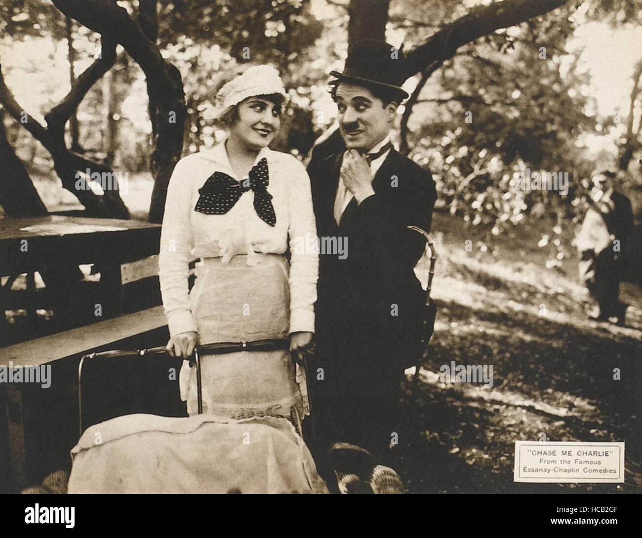 CHASE ME CHARLIE, right: Charlie Chaplin on lobbycard, 1918 Stock Photo ...
