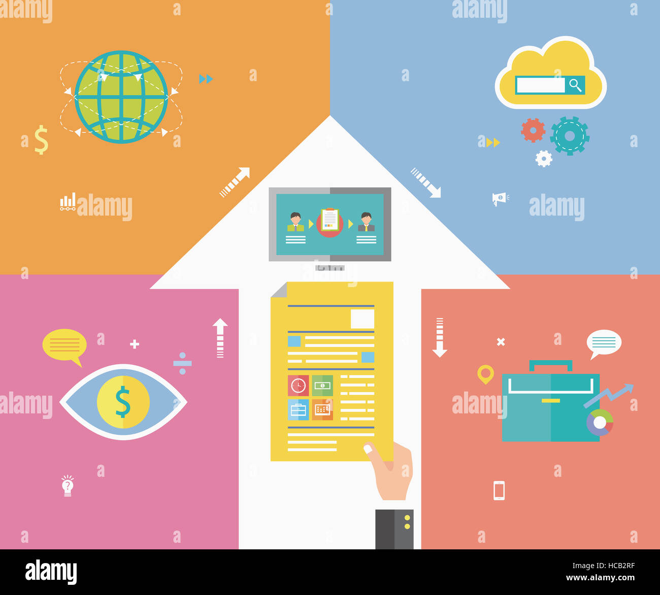Illustration representing successful business Stock Photo - Alamy