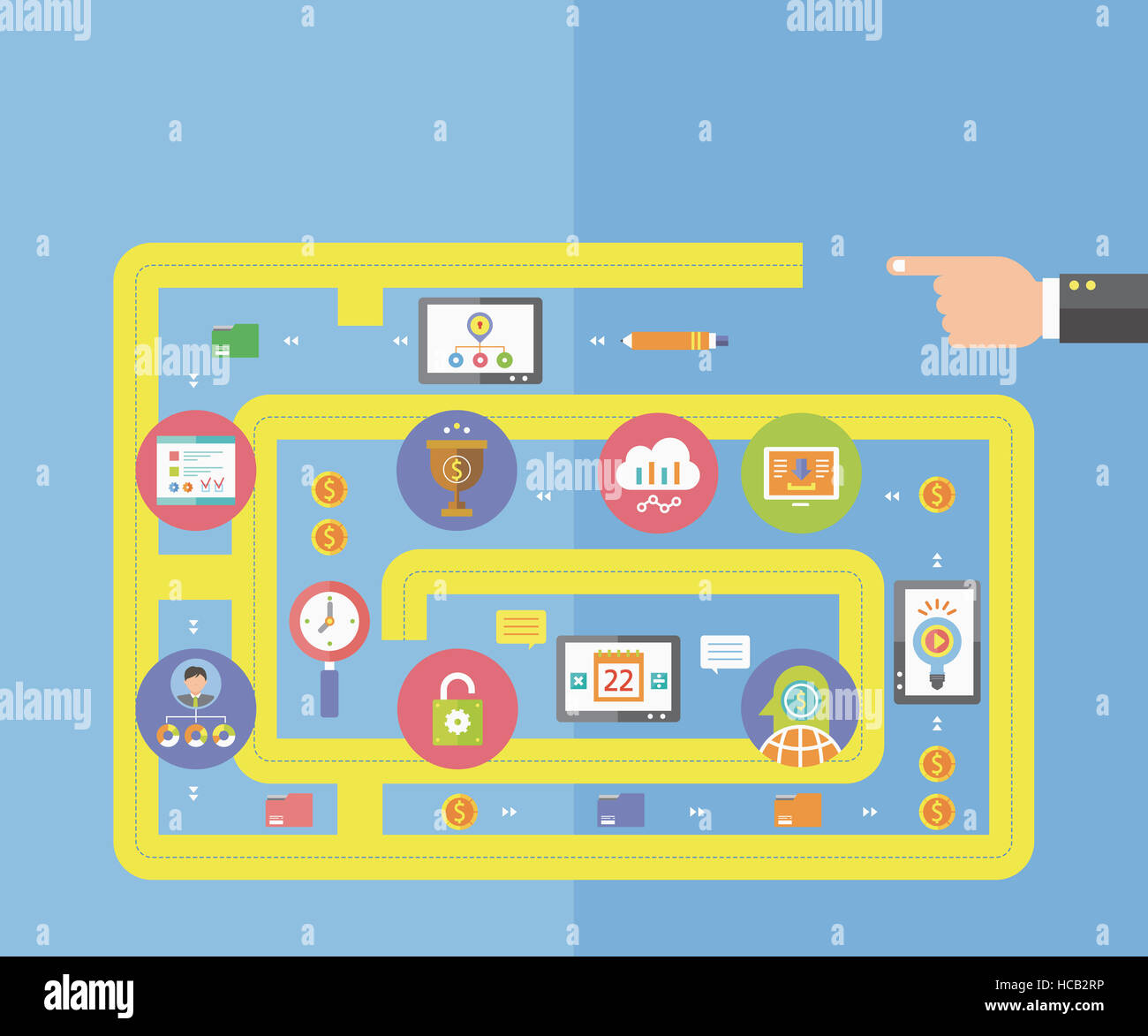 Illustration representing successful business Stock Photo - Alamy