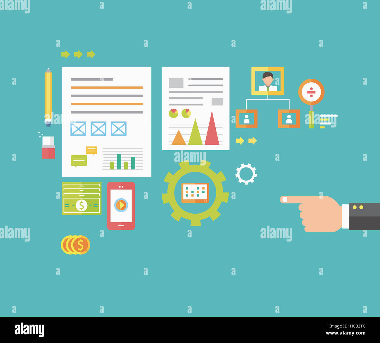 Illustration representing successful business Stock Photo - Alamy