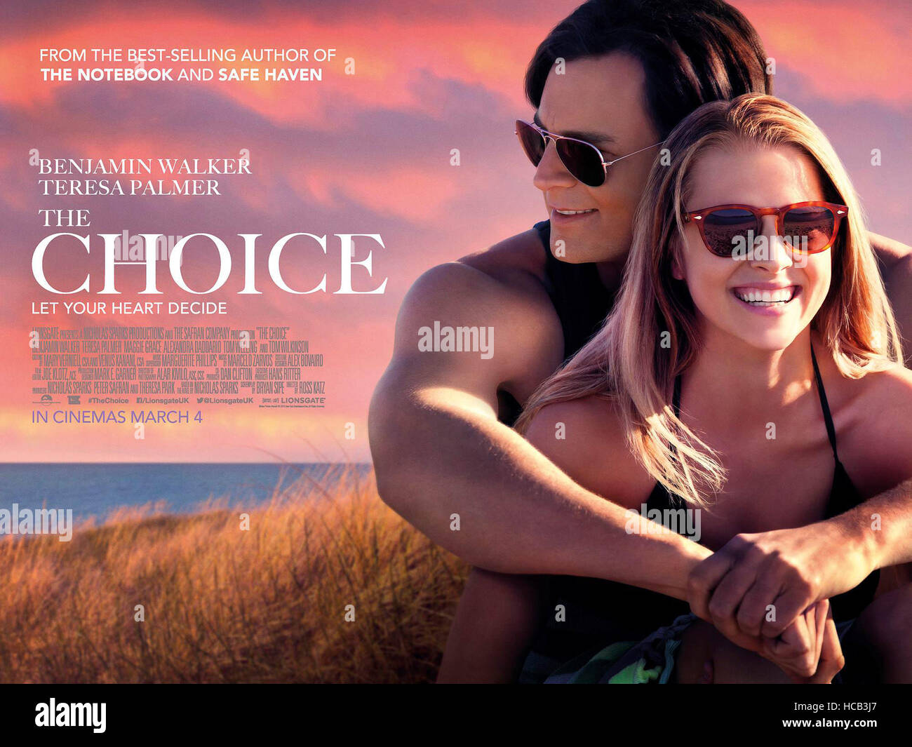 THE CHOICE, British poster art, from left: Benjamin Walker, Teresa ...