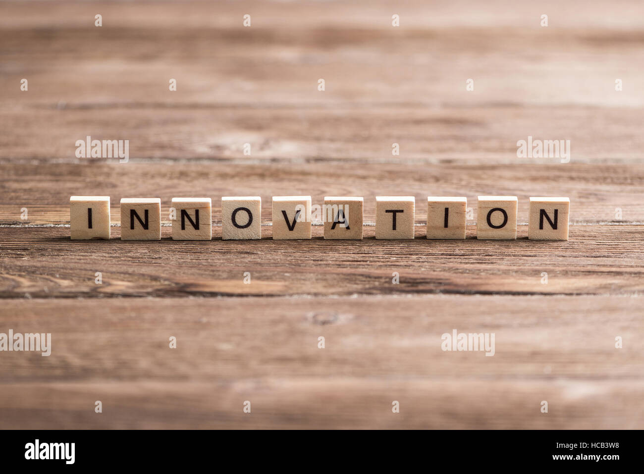 Innovation scrabble word Stock Photo - Alamy