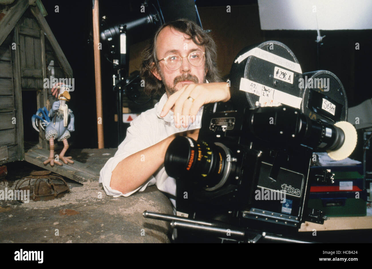 CHICKEN RUN, 2000, Peter Lord (director) with Fowler (Benjamin Whitrow ...