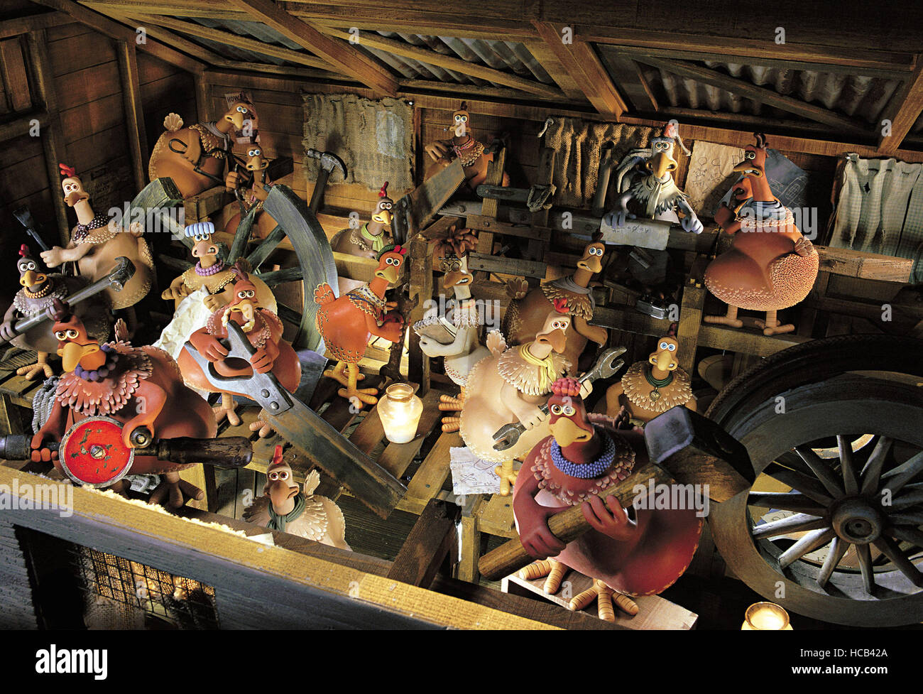 CHICKEN RUN, 2000, chickens' escape plan discovered Stock Photo - Alamy