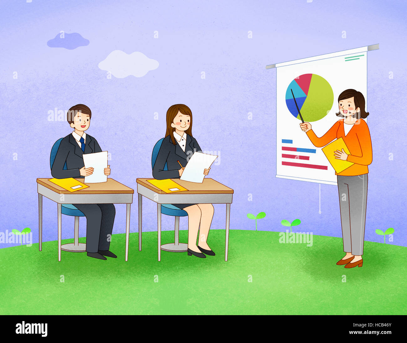 Business people having a presentation Stock Photo - Alamy